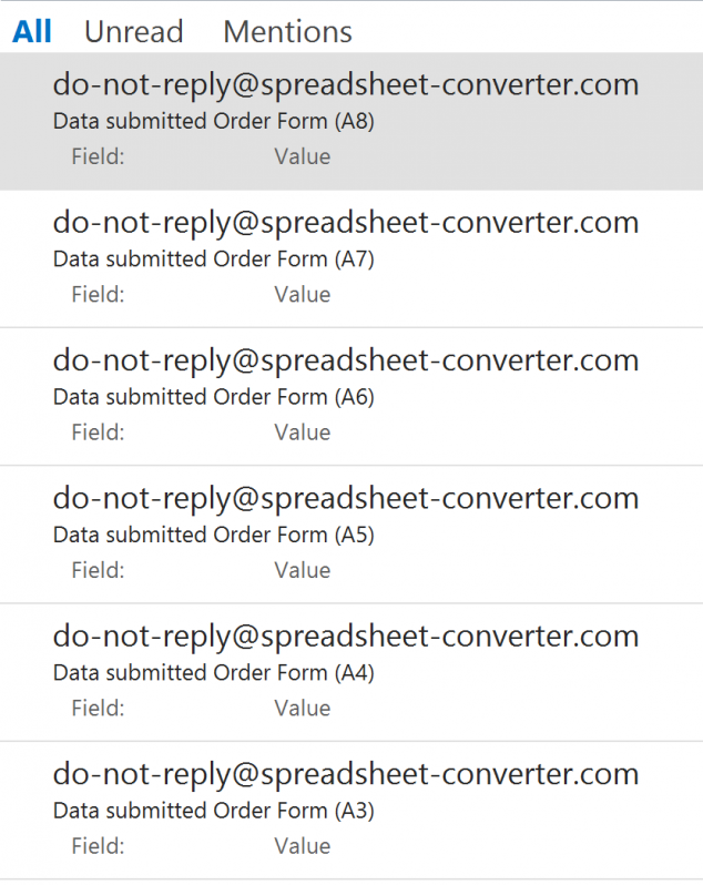 Help: Configure a web form's submit options - SpreadsheetConverter