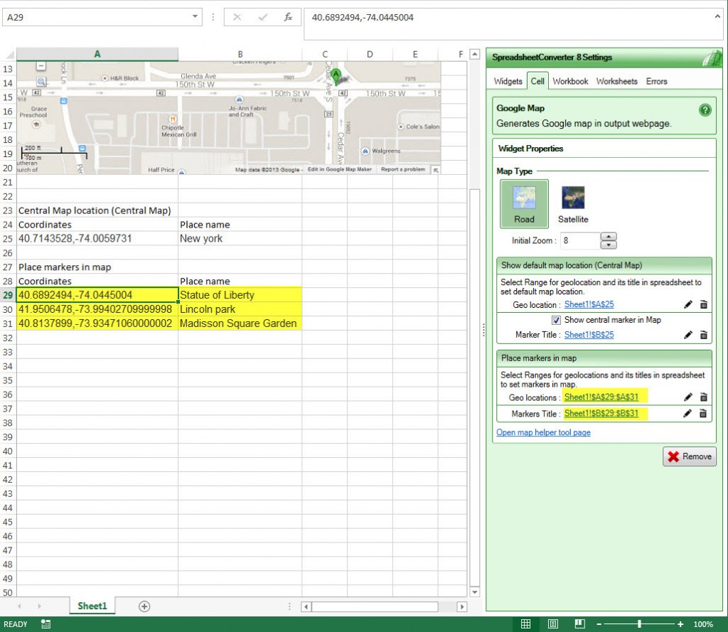 Help: Visualize the world with Google maps - SpreadsheetConverter