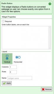 Help: Use the basic widgets - SpreadsheetConverter