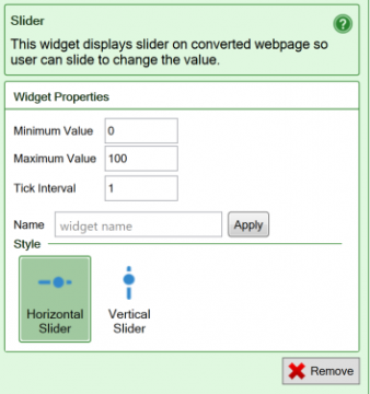 Help: Use the basic widgets - SpreadsheetConverter