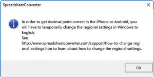 Help: How to change the regional settings in Windows - SpreadsheetConverter