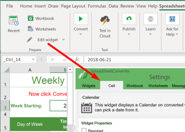 Help: The task pane - SpreadsheetConverter