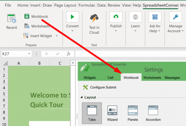 Help: The task pane - SpreadsheetConverter