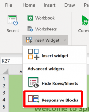 Help: Create and configure Responsive blocks - SpreadsheetConverter