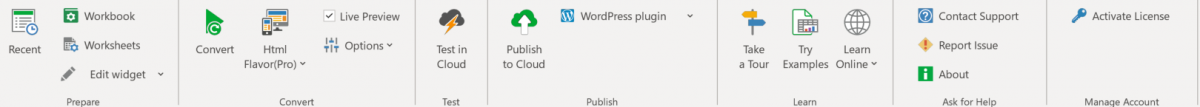 Online help - SpreadsheetConverter